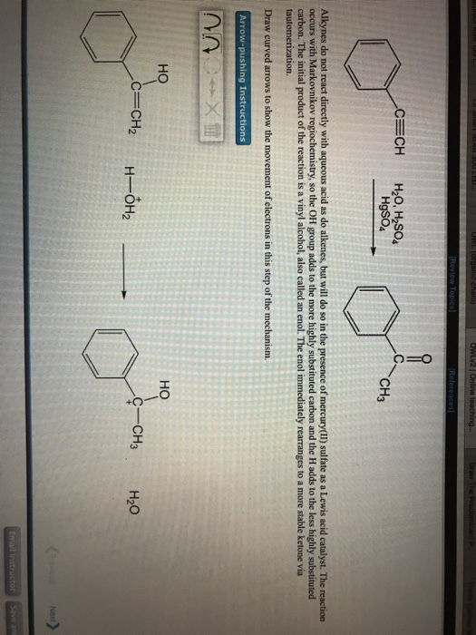 Solved HgSO4 CH3 Alkynes do not react directly with aqueous | Chegg.com