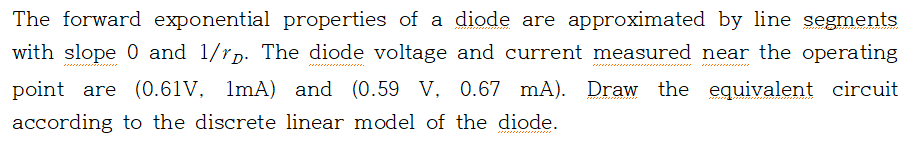 Solved The forward exponential properties of a diode are | Chegg.com