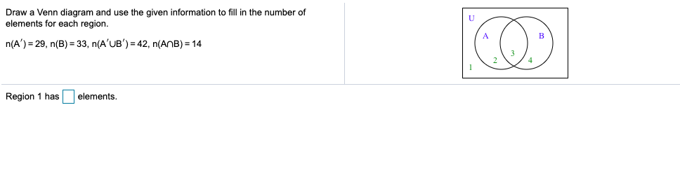 Solved Draw a Venn diagram and use the given information to | Chegg.com