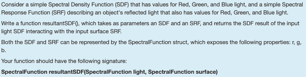 Consider a simple Spectral Density Function (SDF) | Chegg.com