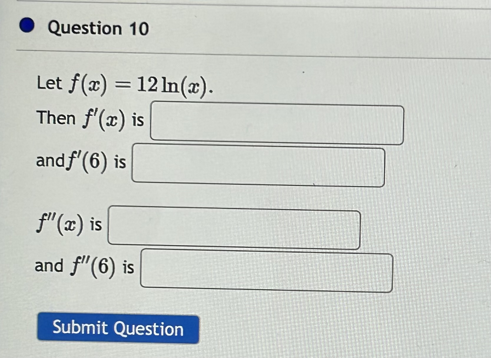 Solved Let f(x)=x2+9. Then f′(x) is f′(1) is f′′(x) is and | Chegg.com