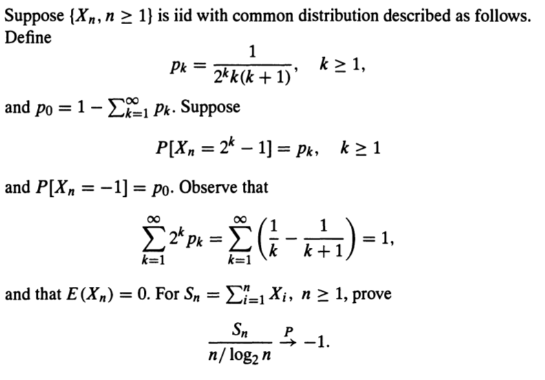 Solved Suppose {Xn,n≥1} is iid with common distribution | Chegg.com