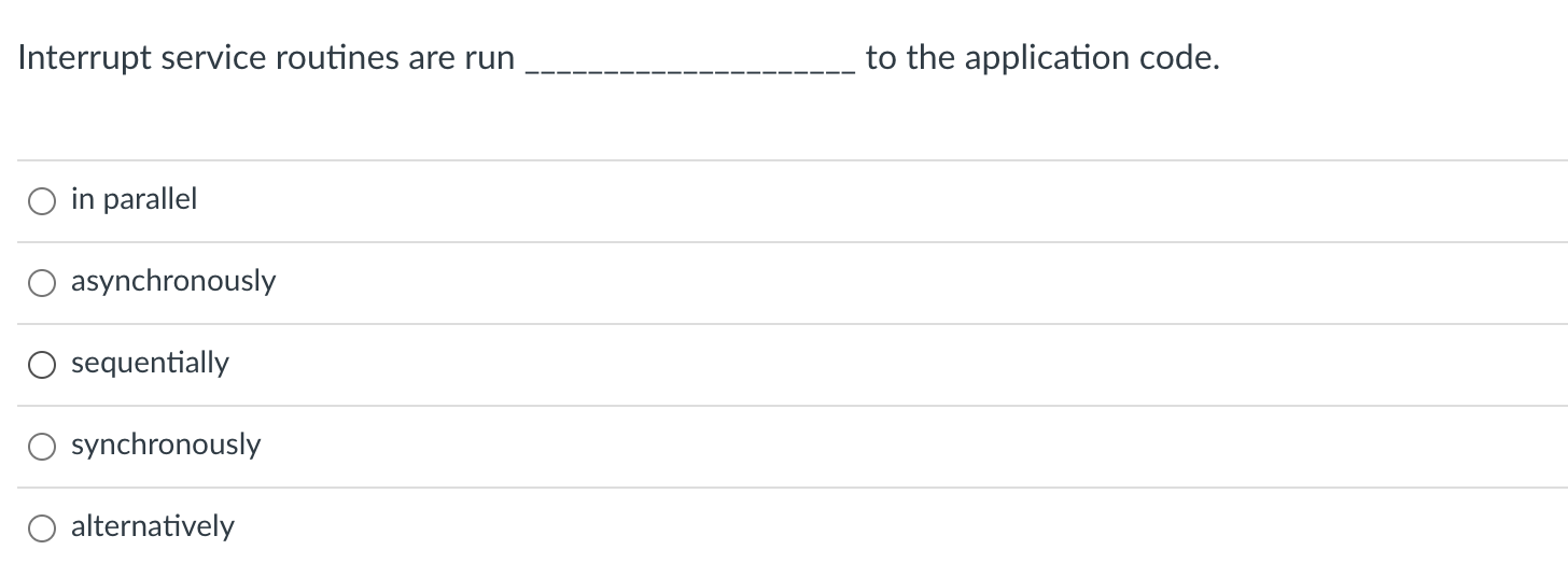Solved An ISR with the same priority as a currently | Chegg.com