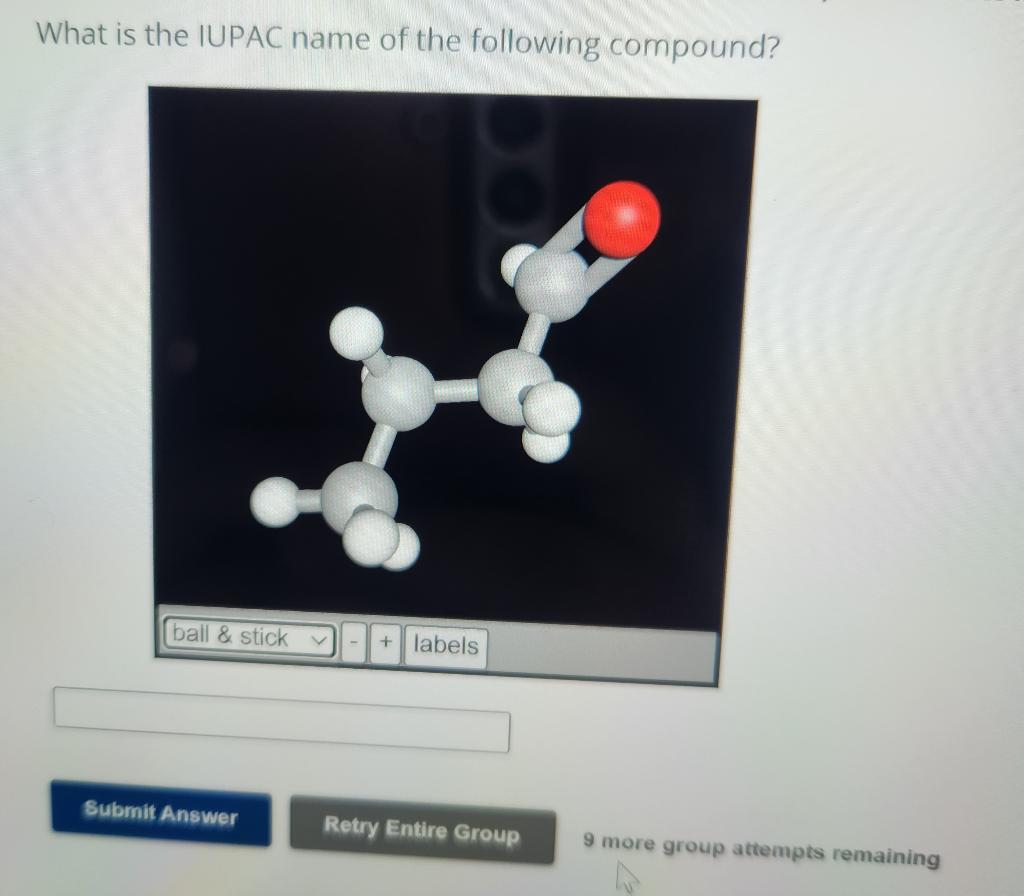 Solved What is the IUPAC name of the following compound? 9 | Chegg.com