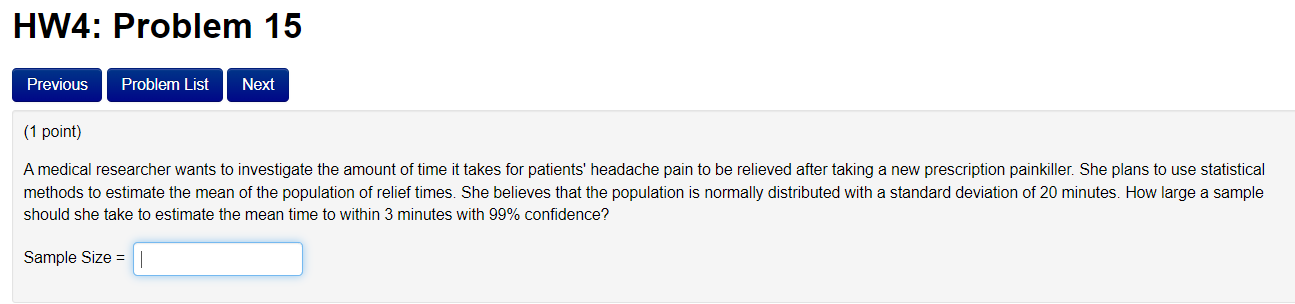 Solved HW4: Problem 15 Previous Problem List Next (1 point) | Chegg.com