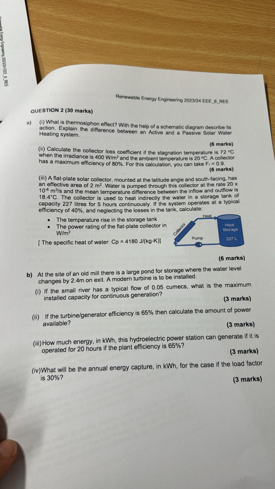 Solved QUESTION 2 (30 ﻿marks)a) (i) ﻿What is thermosiphon | Chegg.com