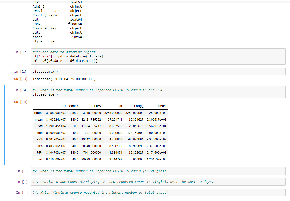 Solved Please help with Python on Jupyter! import geopandas | Chegg.com