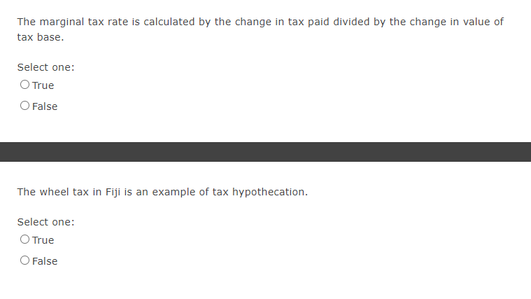 Solved The marginal tax rate is calculated by the change in | Chegg.com