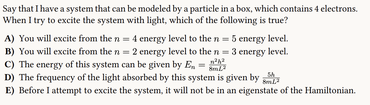 Solved Mark letters corresponding to valid wavefunctions | Chegg.com