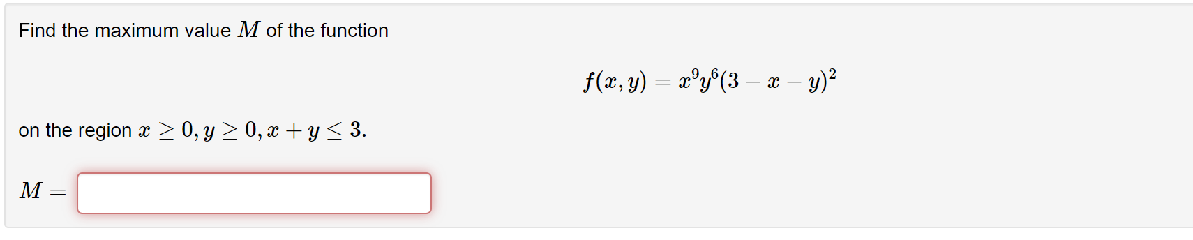 Solved Find the maximum value M of the function | Chegg.com