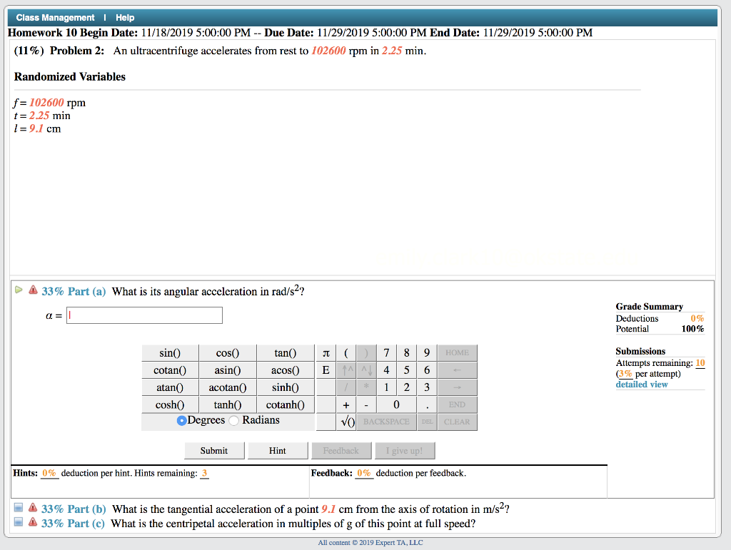 Solved Class Management Help Homework 10 Begin Date: | Chegg.com