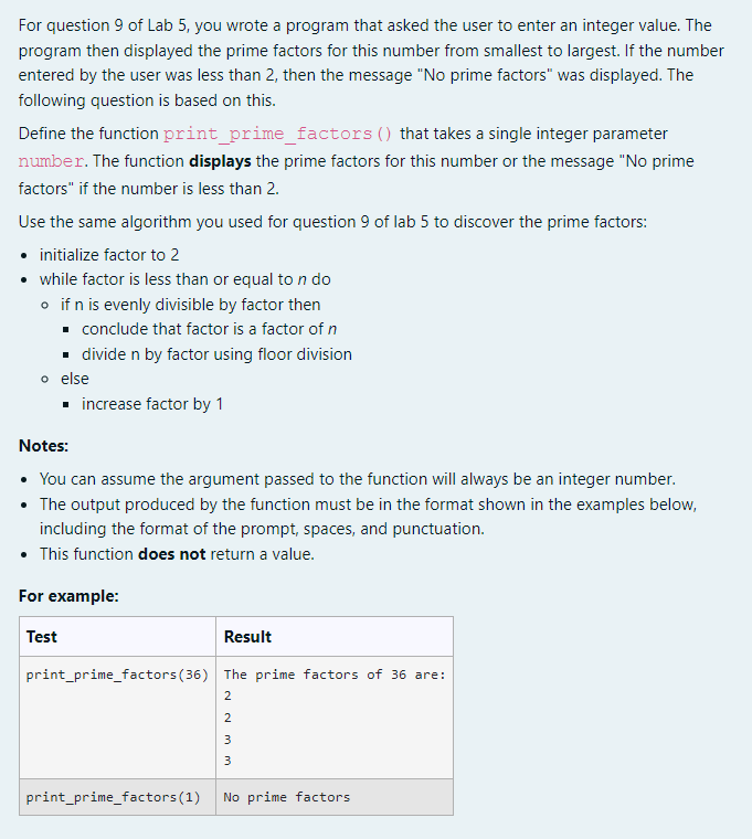 Solved For question 9 of Lab 5, you wrote a program that | Chegg.com