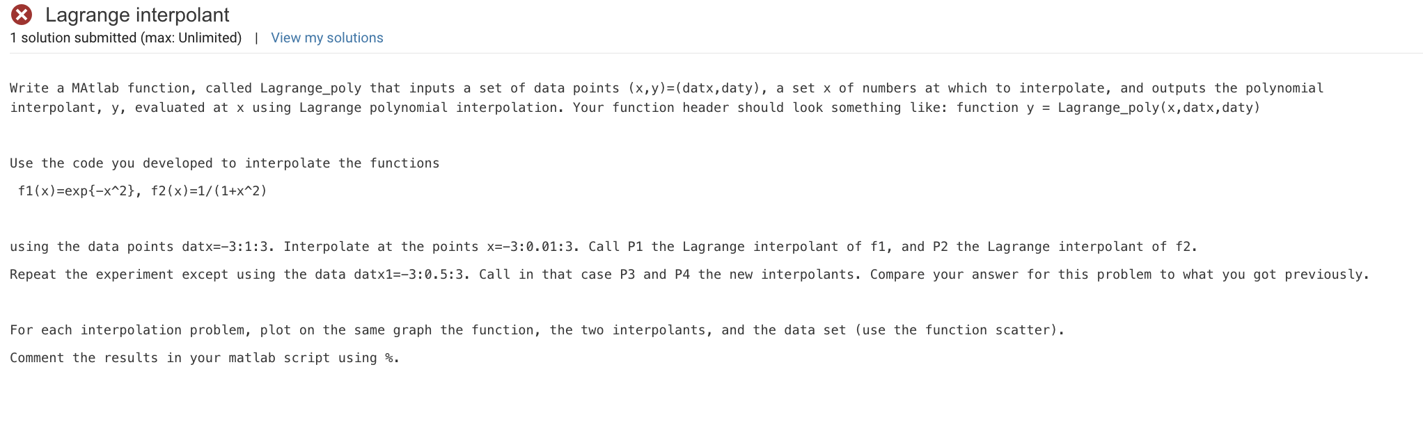 Solved I am using matlab and i am far to solve it, please | Chegg.com