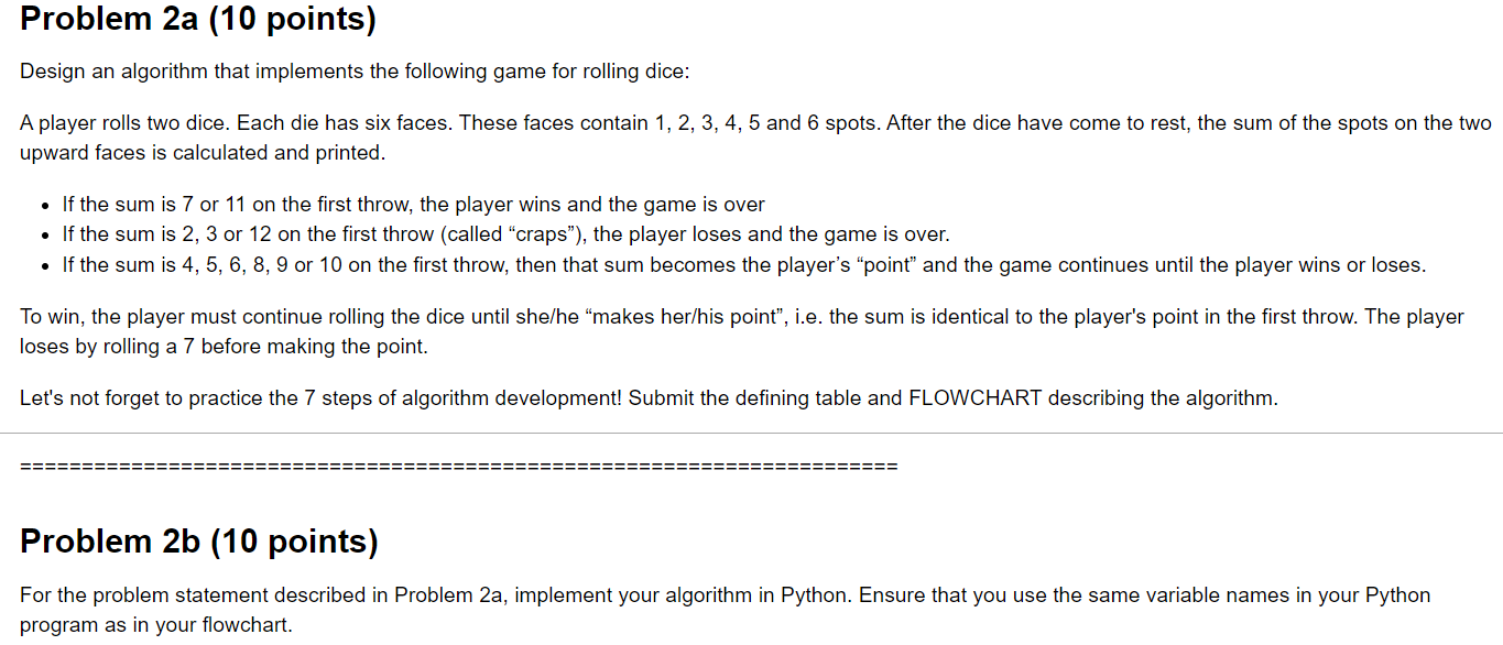 Solved Problem 2a (10 points) Design an algorithm that | Chegg.com