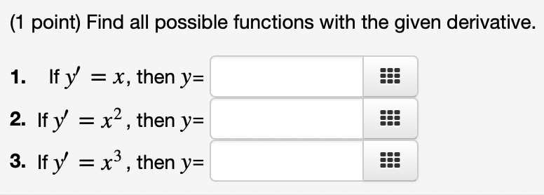 Solved 1 Point Find All Possible Functions With The Given 