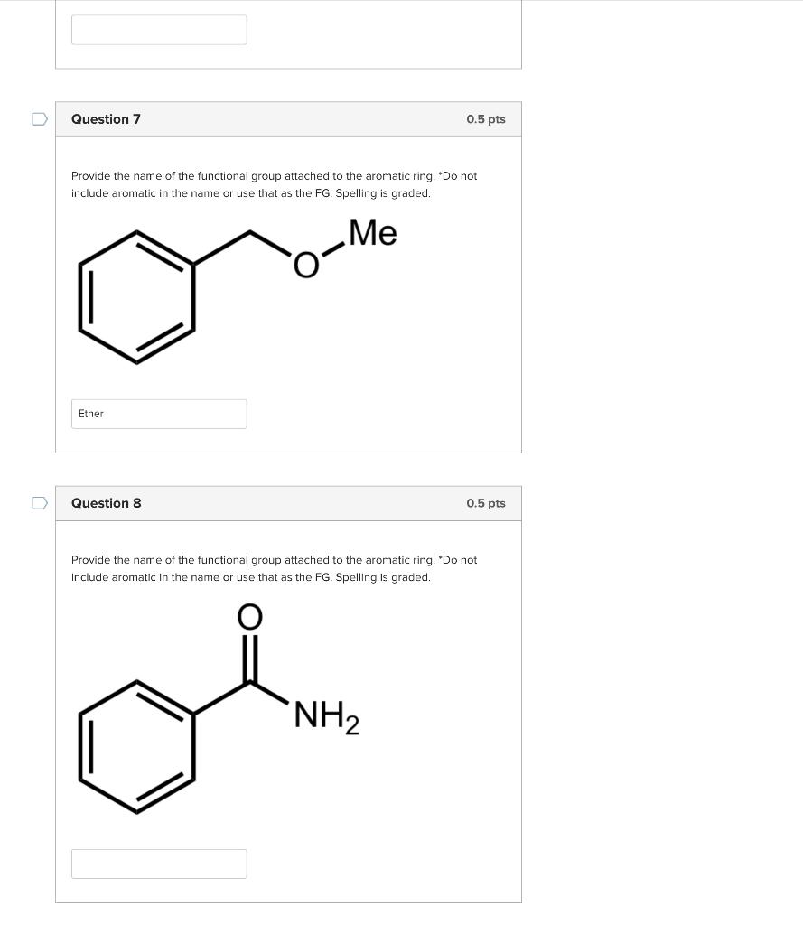 Solved Provide the name of the functional group attached to | Chegg.com