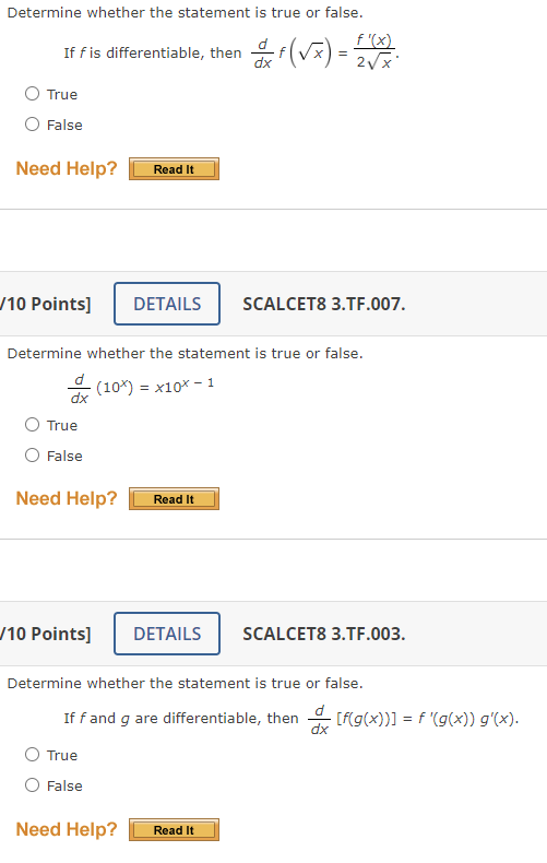 Solved Determine whether the statement is true or false. If | Chegg.com