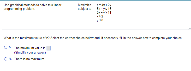 Solved Use graphical methods to solve this linear Maximize | Chegg.com