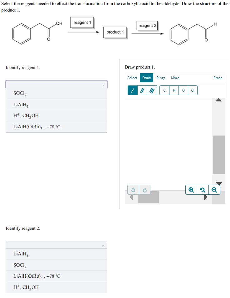 Solved Select the reagents needed to effect the | Chegg.com