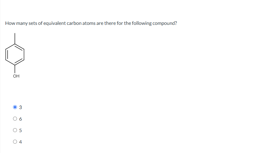Solved How many sets of equivalent carbon atoms are there | Chegg.com