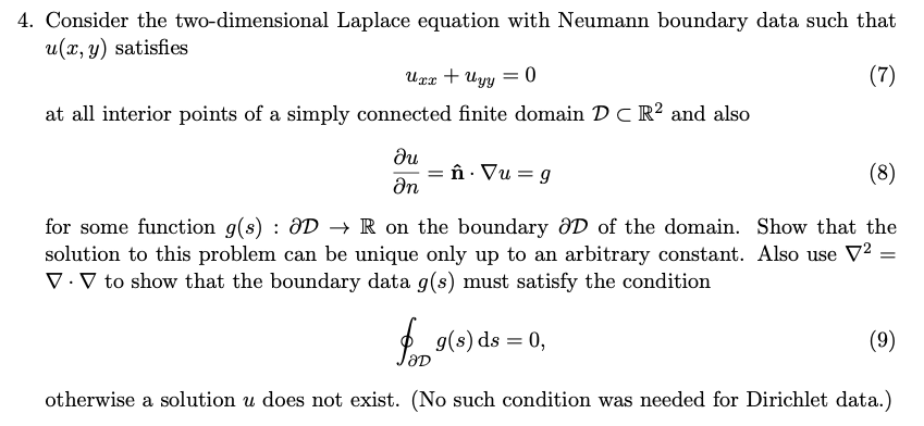 Solved Consider the two-dimensional Laplace equation with | Chegg.com