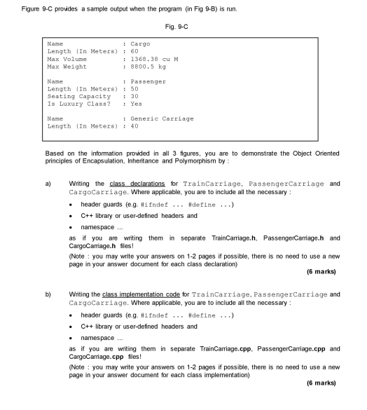 Solved 9 Figure 9A shows a UML Class diagram with 3 classes | Chegg.com