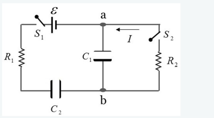 Solved Switch S1 has been closed and S2 has open for a long | Chegg.com
