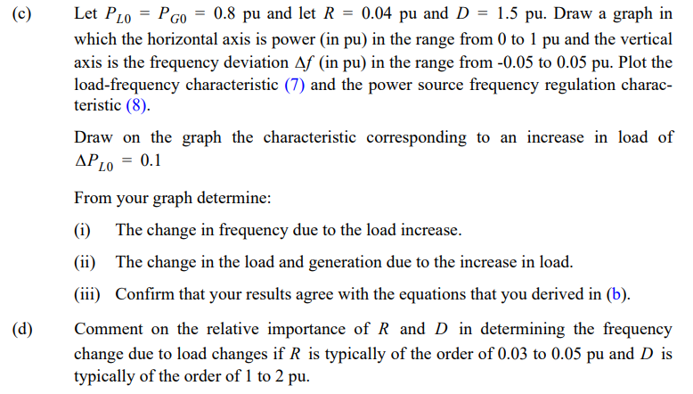 Solved 14.5 Steady-state frequency regulation. Power system | Chegg.com