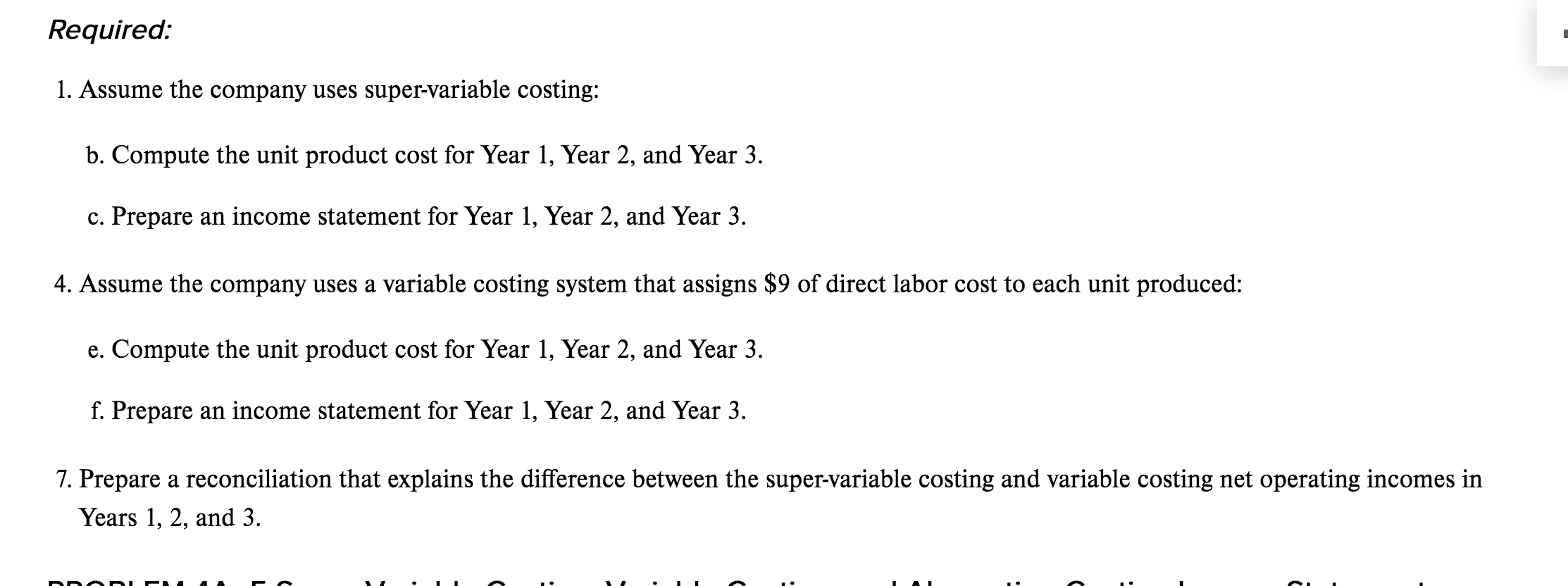 Solved PROBLEM 4A-4 Super-Variable Costing and Variable | Chegg.com