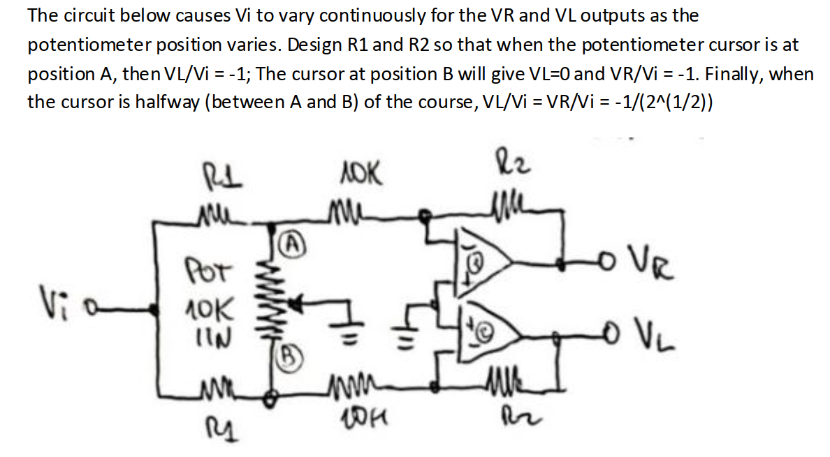 Solved The circuit below causes Vi to vary continuously for | Chegg.com