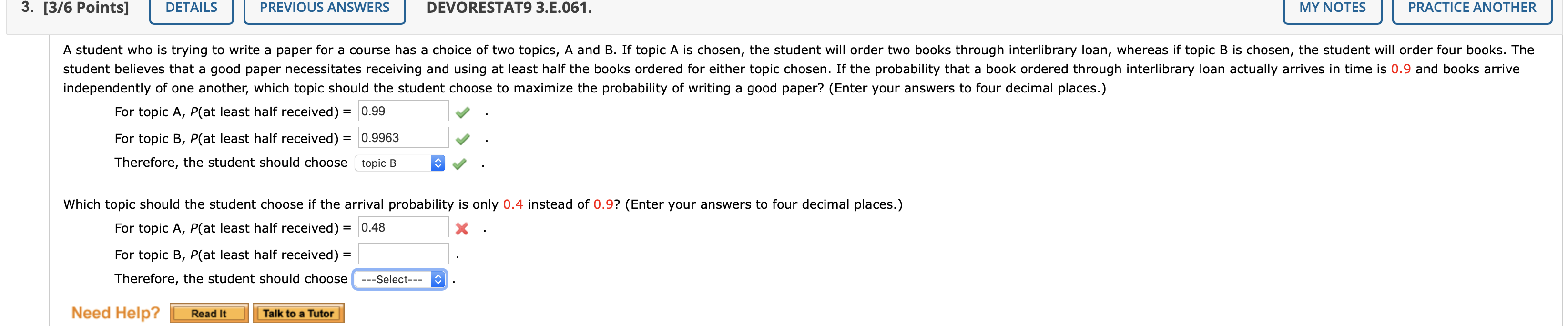Solved 3. [3/6 Points] DETAILS PREVIOUS ANSWERS DEVORESTAT9 | Chegg.com