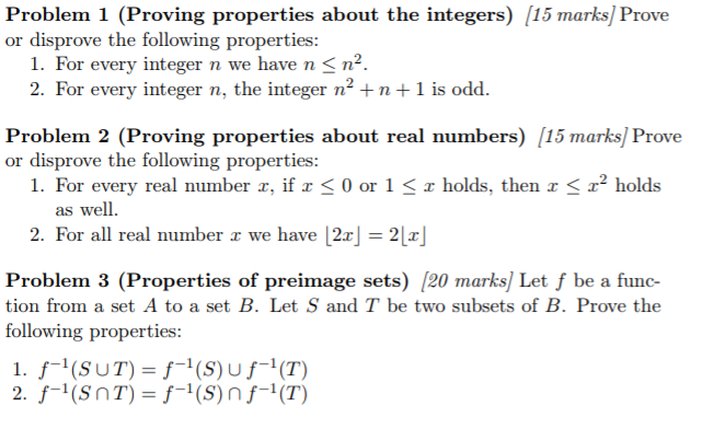 Solved Problem 1 (Proving properties about the integers) 15 | Chegg.com