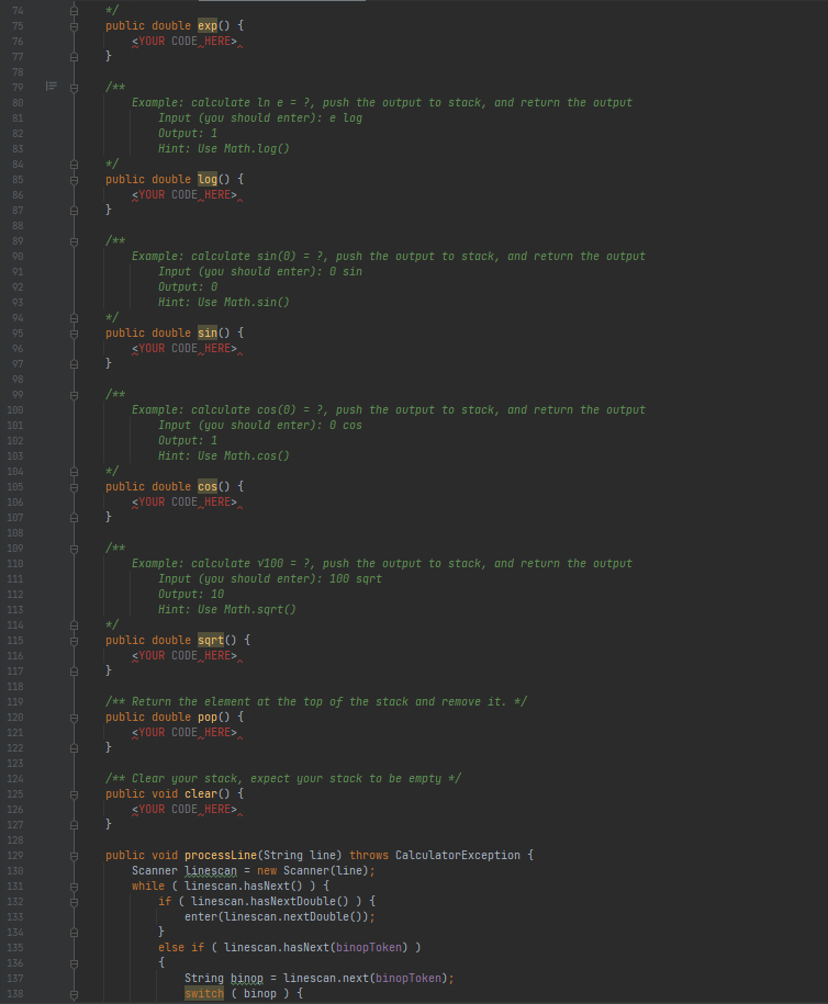 Solved public class CalculatorException extends Exception { | Chegg.com