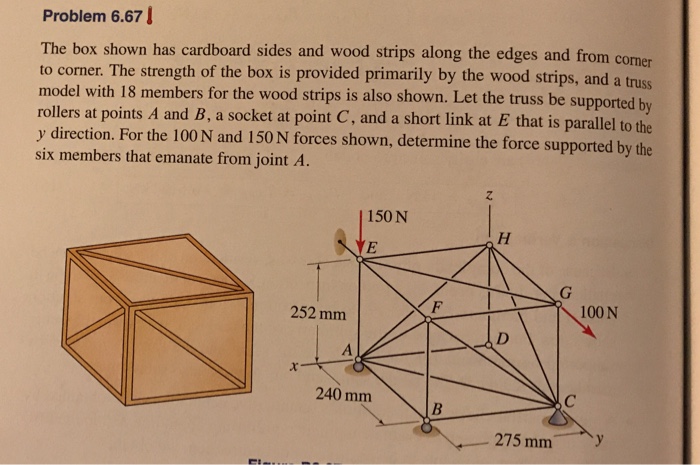 Solved Problem 6.67 The box shown has cardboard sides and | Chegg.com