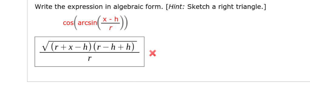 Solved Write the expression in algebraic form. [Hint: Sketch | Chegg.com