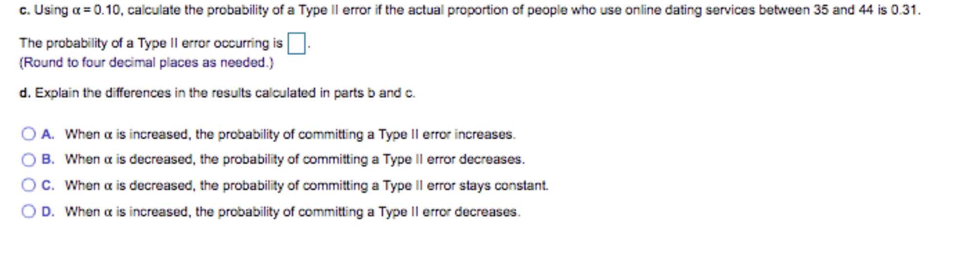 Solved parts a through d below. a. Explain how Type I and | Chegg.com