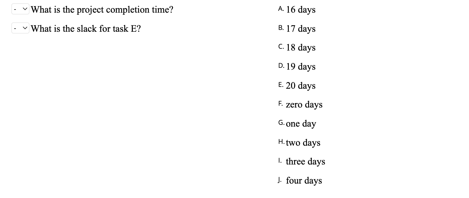 Solved Use the activity-on-arrow diagram below to answer the | Chegg.com