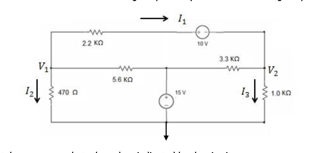 Solved consider this circuit. solve for I1, ﻿I2, ﻿I3, ﻿V1 | Chegg.com