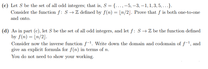 Solved Let S be the set of all odd integers; that is, S = | Chegg.com