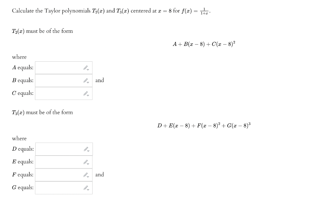 Solved Calculate the Taylor polynomials T2(x) and T3(x) | Chegg.com