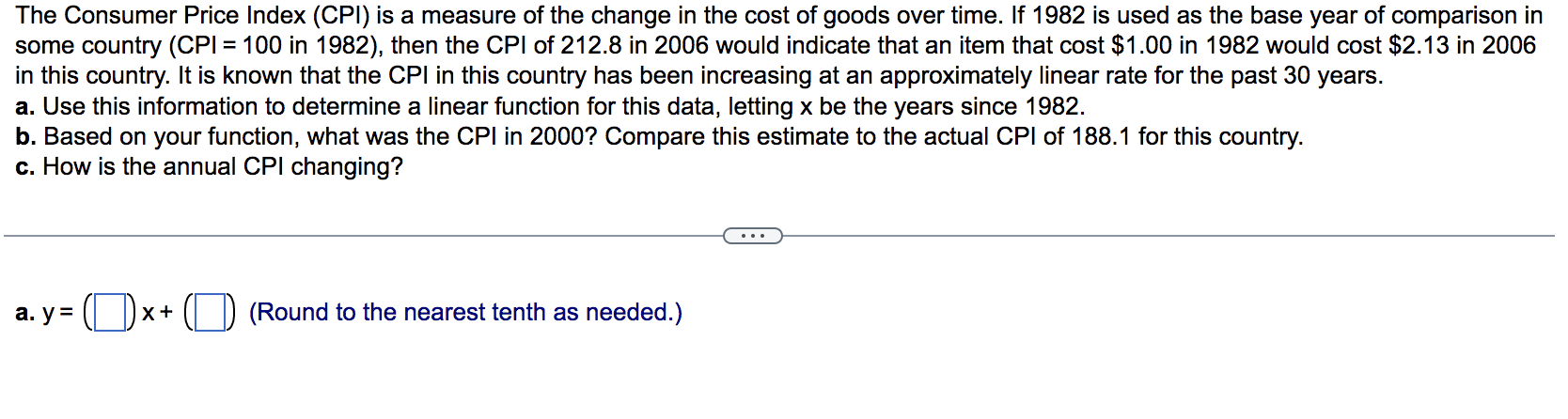 Solved The Consumer Price Index (CPI) is a measure of the | Chegg.com