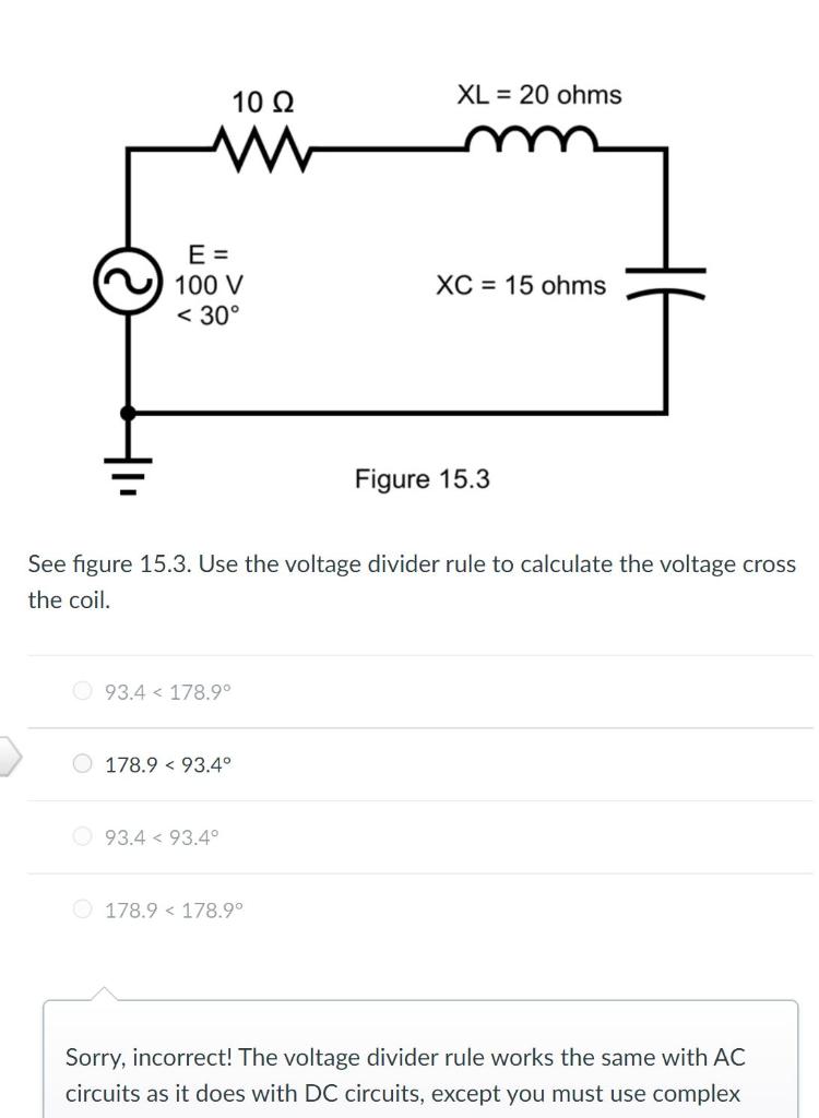 See figure 15.3. Use the voltage divider rule to | Chegg.com