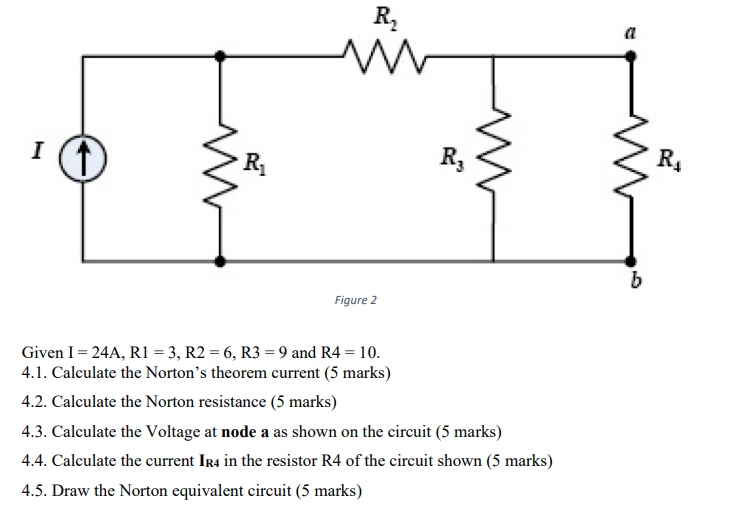 Solved Given I=24 A,R1=3,R2=6,R3=9 and R4=10. 4.1. Calculate | Chegg.com