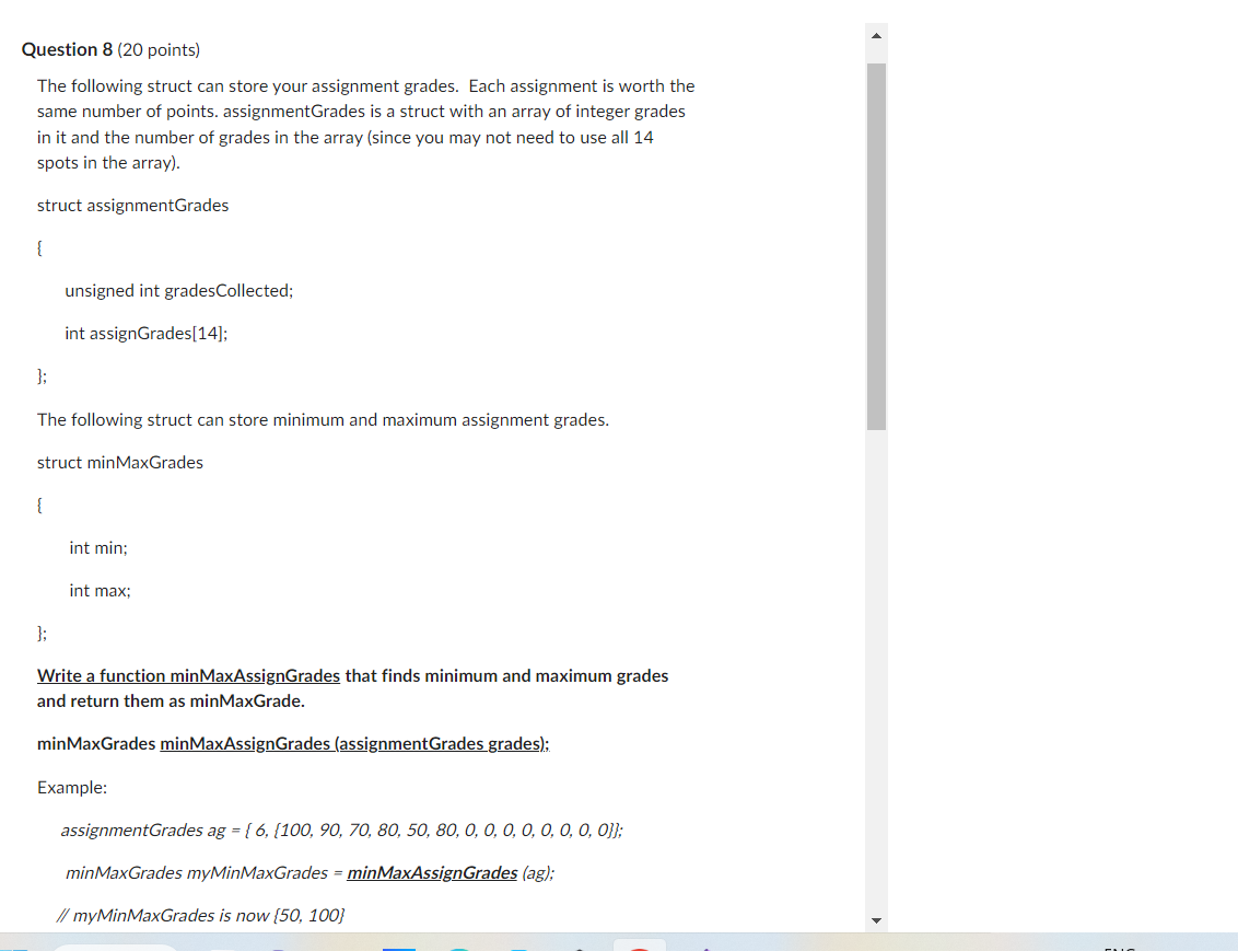 Solved Question 8 (20 points) The following struct can store | Chegg.com