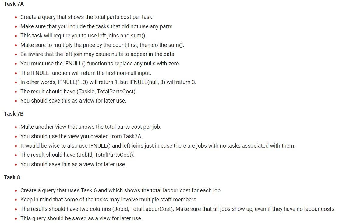 [Solved]: Task 10Using Tasks 7 and 8, create a query that sh