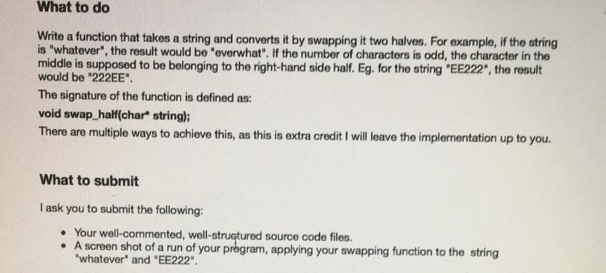 Solved What to do Write a function that takes a string and | Chegg.com