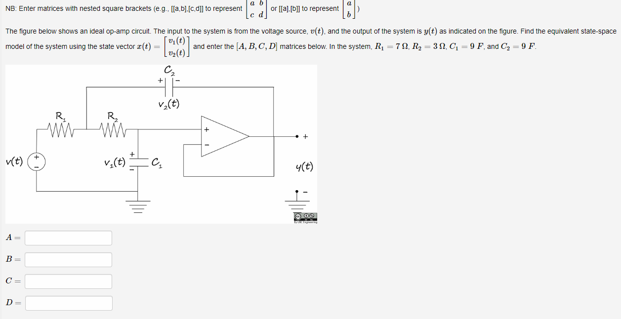 Solved NB: Enter matrices with nested square brackets (e.g., | Chegg.com
