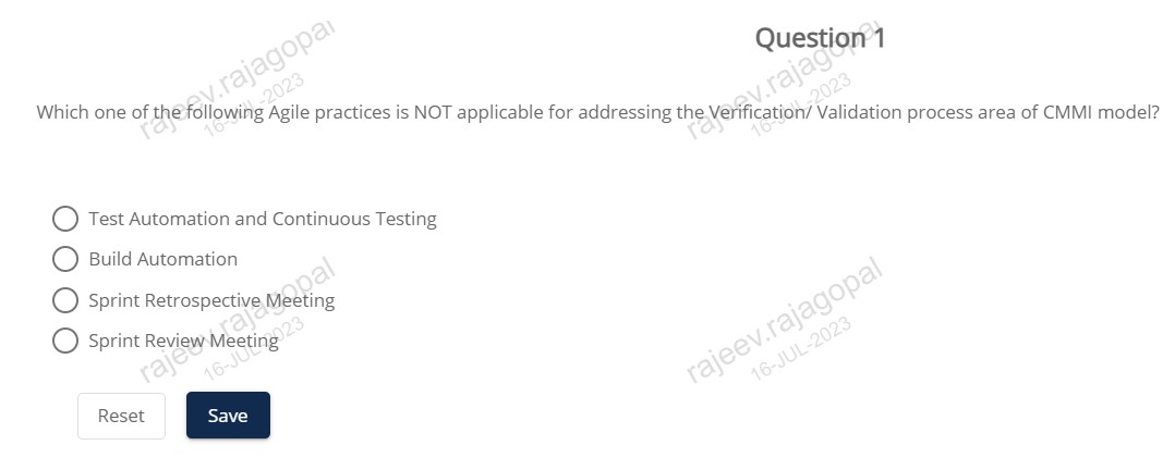 Solved Which one of the following Agile practices is NOT | Chegg.com