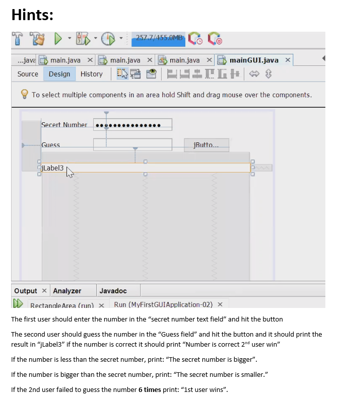 Solved Create a new project in NetBeans (whatever version). | Chegg.com