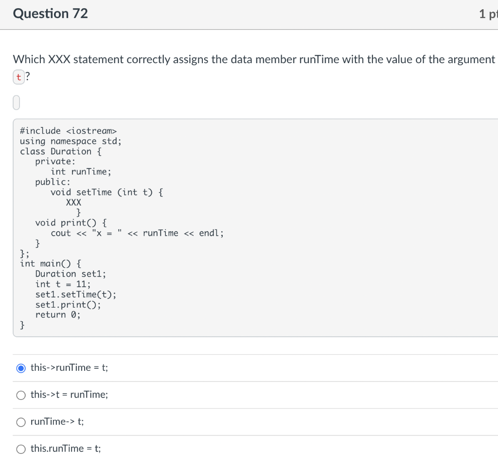 Solved Question 61 Which XXX will result in a destructor | Chegg.com